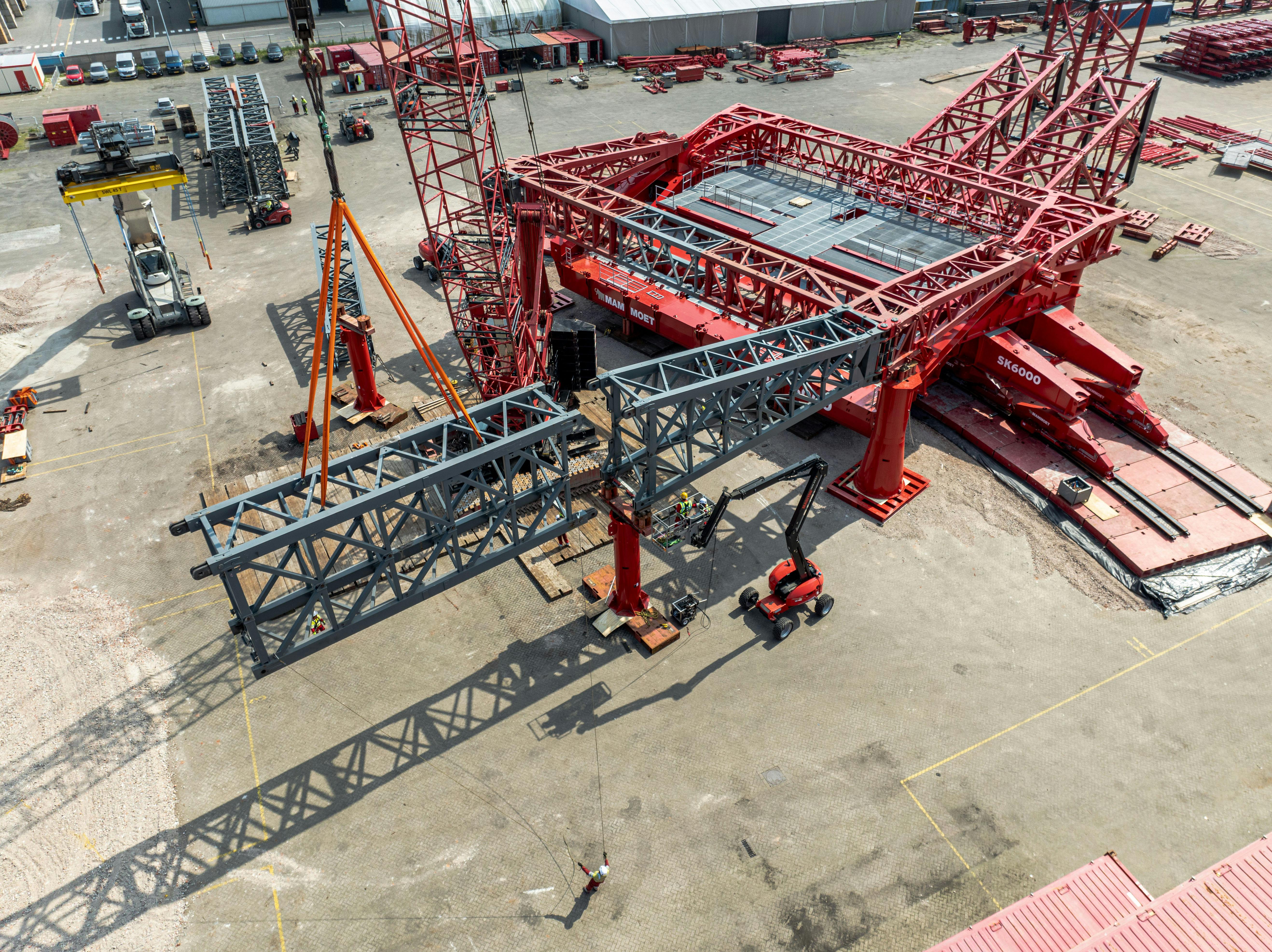 Mammoet building crane for construction of larger wind turbines | Offshore