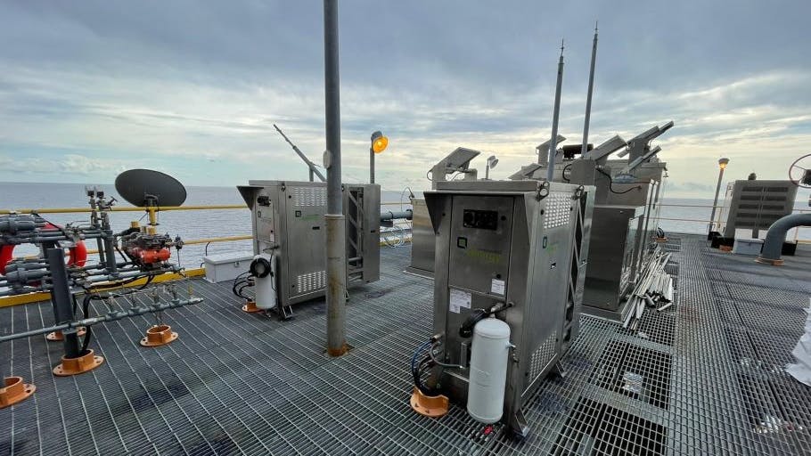 Expanding methane mitigation with remote power generation for offshore ...
